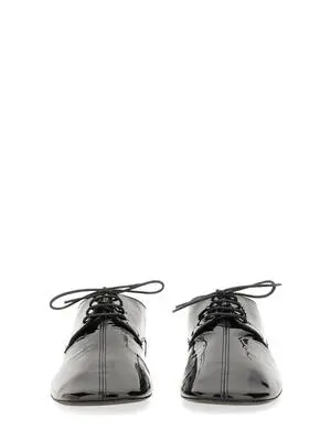 Dries Van Noten Glossed Leather Lace-up Shoe