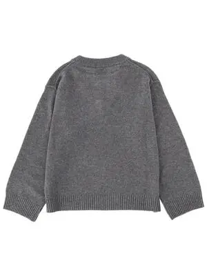 GANNI Logo Sweater - Gray