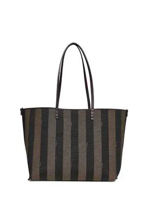 Fendi Tobacco Brown Reversible Roll Medium Shopper