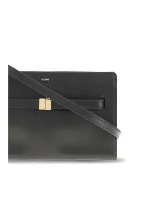 TOTEME Belted Leather Crossbody Bag - Black