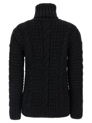 Moncler X Edward Enninful Tricot Turtleneck Sweater - Black
