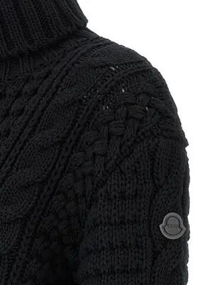 Moncler X Edward Enninful Tricot Turtleneck Sweater - Black