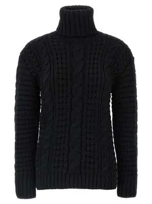 Moncler X Edward Enninful Tricot Turtleneck Sweater - Black