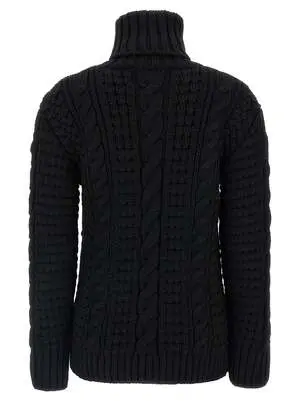 Moncler X Edward Enninful Tricot Turtleneck Sweater - Black