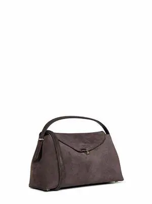 TOTEME Brown T-lock Top Handle Bag