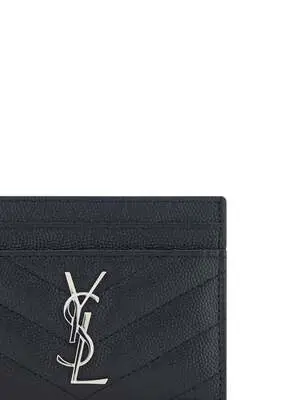 Saint Laurent Cassandre Leather Card Case