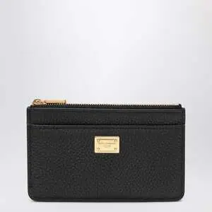 Dolce & Gabbana Dauphine Calf Leather Card Holder - Black