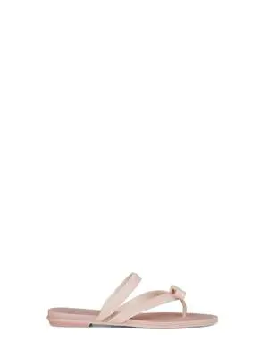 FERRAGAMO Pink Rubber Vara Bow Thong Sandals - Multicolor