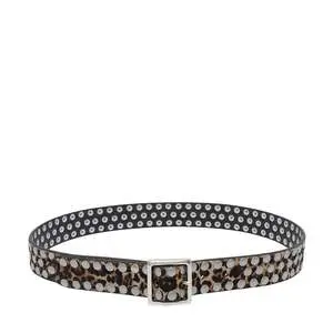 GOLDEN GOOSE Leopard And Studs Belt - Multicolor