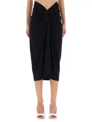 Dries Van Noten Draped Herchive Skirt - Black