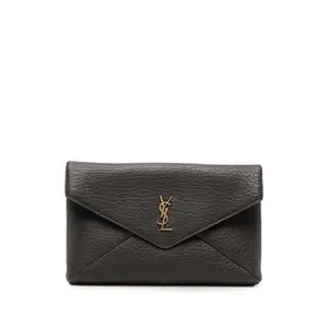 Saint Laurent Grained Leather Clutch