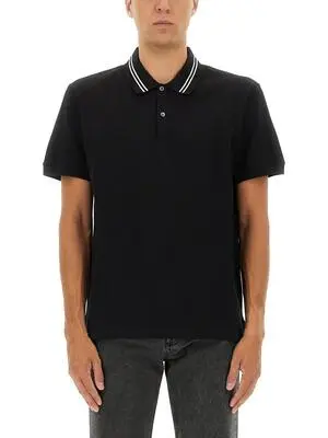 Alexander McQueen Polo Shirt With Logo On The Collar - Black