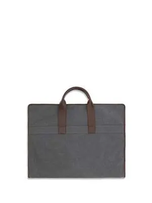 Brunello Cucinelli Garment Bag In Techno Fabric And Leather