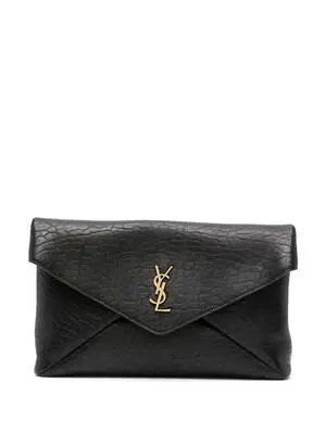Saint Laurent Envelope Cassandre Large Leather Clutch