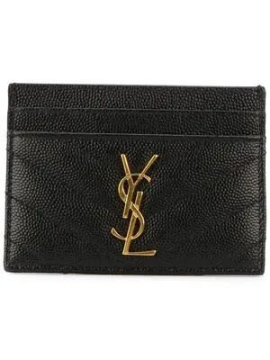 Saint Laurent Cassandre Leather Card Case - Multicolor