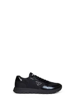 Prada Calzature Black Re-nylon And Brushed Leather Prax 01 Sneakers - Multicolor