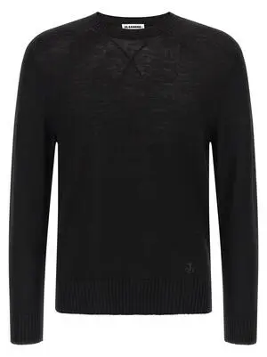 JIL SANDER Logo Embroidery Sweater - Black