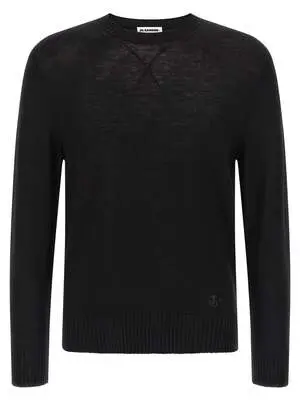 JIL SANDER Logo Embroidery Sweater - Black