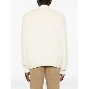 A.p.c. Wool Intarsia-knit Logo Jumper - Cream