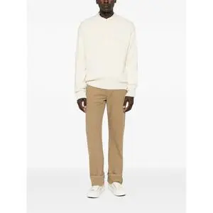 A.p.c. Wool Intarsia-knit Logo Jumper - Cream