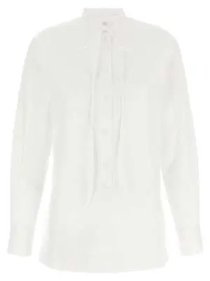Gucci Double G Embroidery Shirt - White