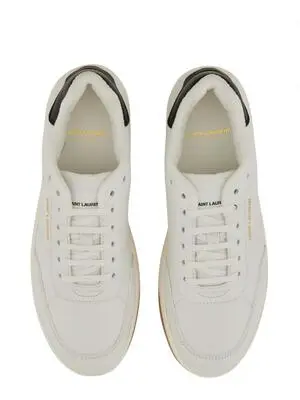 Saint Laurent Sl/61 Leather Sneakers - White