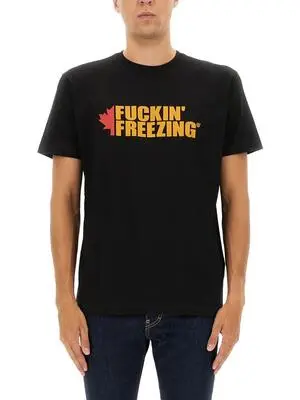 Dsquared2 T-shirt With Print - Black