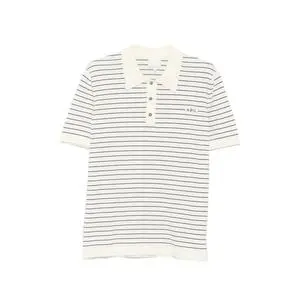 A.p.c. Neutrals Polo Shirts - Cream