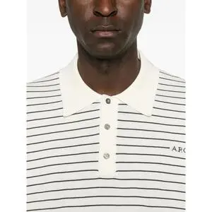 A.p.c. Neutrals Polo Shirts - Cream