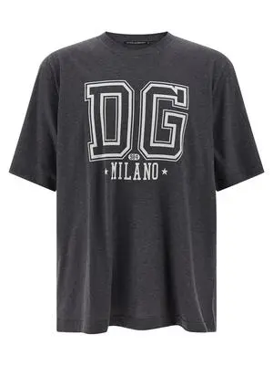 Dolce & Gabbana Flocked Print T-shirt - Gray