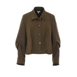 Loewe Silk And Cotton Jacket - Green
