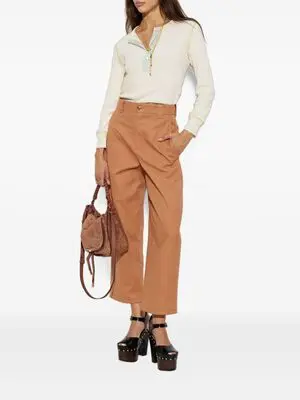 Chloé Cotton Barrel Trousers