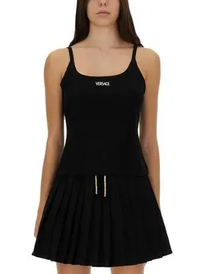 Versace Logo Tank Top - Black