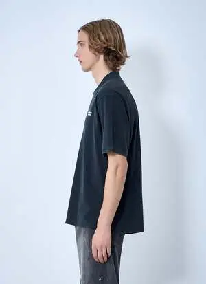 Acne Studios Piqué Polo Shirt - Black