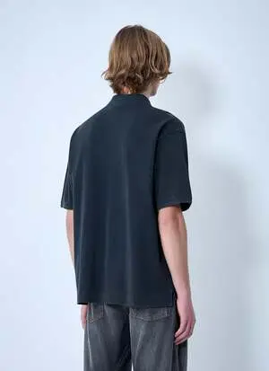 Acne Studios Piqué Polo Shirt - Black