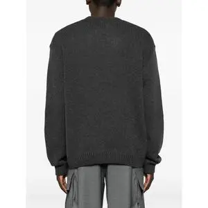 A.p.c. Wool Intarsia-knit Logo Jumper - Gray