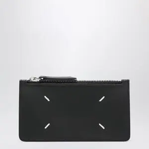 MAISON MARGIELA Four Stitches Zip Card Holder - Black
