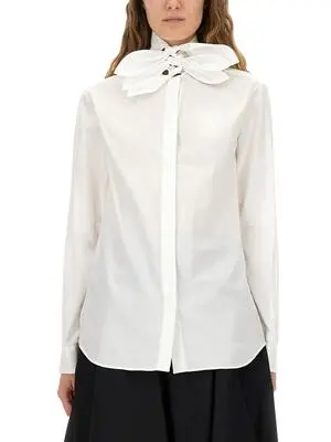 Moschino Cotton Poplin Jacquard Shirt - White