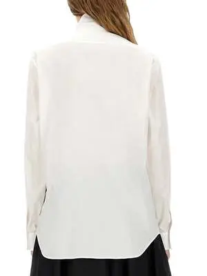 Moschino Cotton Poplin Jacquard Shirt - White