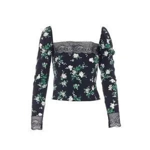 Dolce & Gabbana Floral Print Top - Black