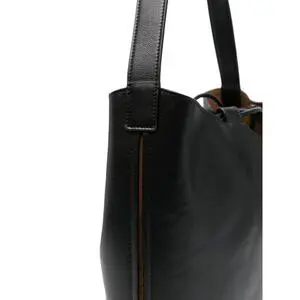 Hereu Calf Leather Bucket Bag - Black