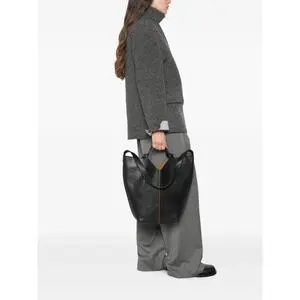 Hereu Calf Leather Bucket Bag - Black