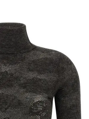 Brunello Cucinelli Openwork Turtleneck Sweater