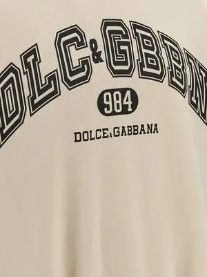 Dolce & Gabbana Logo Print Hoodie - Cream