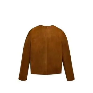 Saint Laurent Suede Short Jacket - Brown