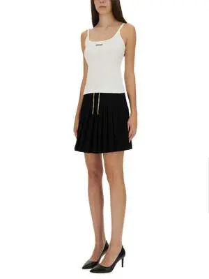 Versace Cotton Blend Tank Top - White