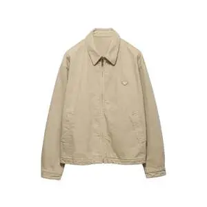 Prada Neutrals Jackets Shirt Jackets - Cream
