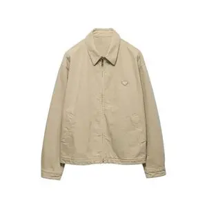 Prada Neutrals Jackets Shirt Jackets - Cream