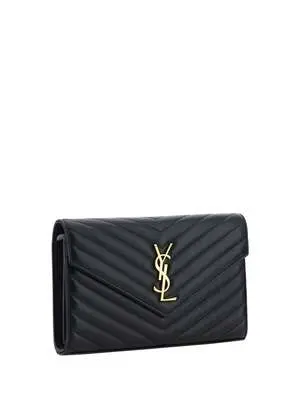 Saint Laurent Monogram Wallet - Black
