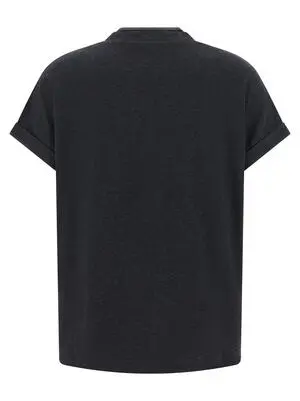 Brunello Cucinelli Shiny Trims' T-shirt - Gray